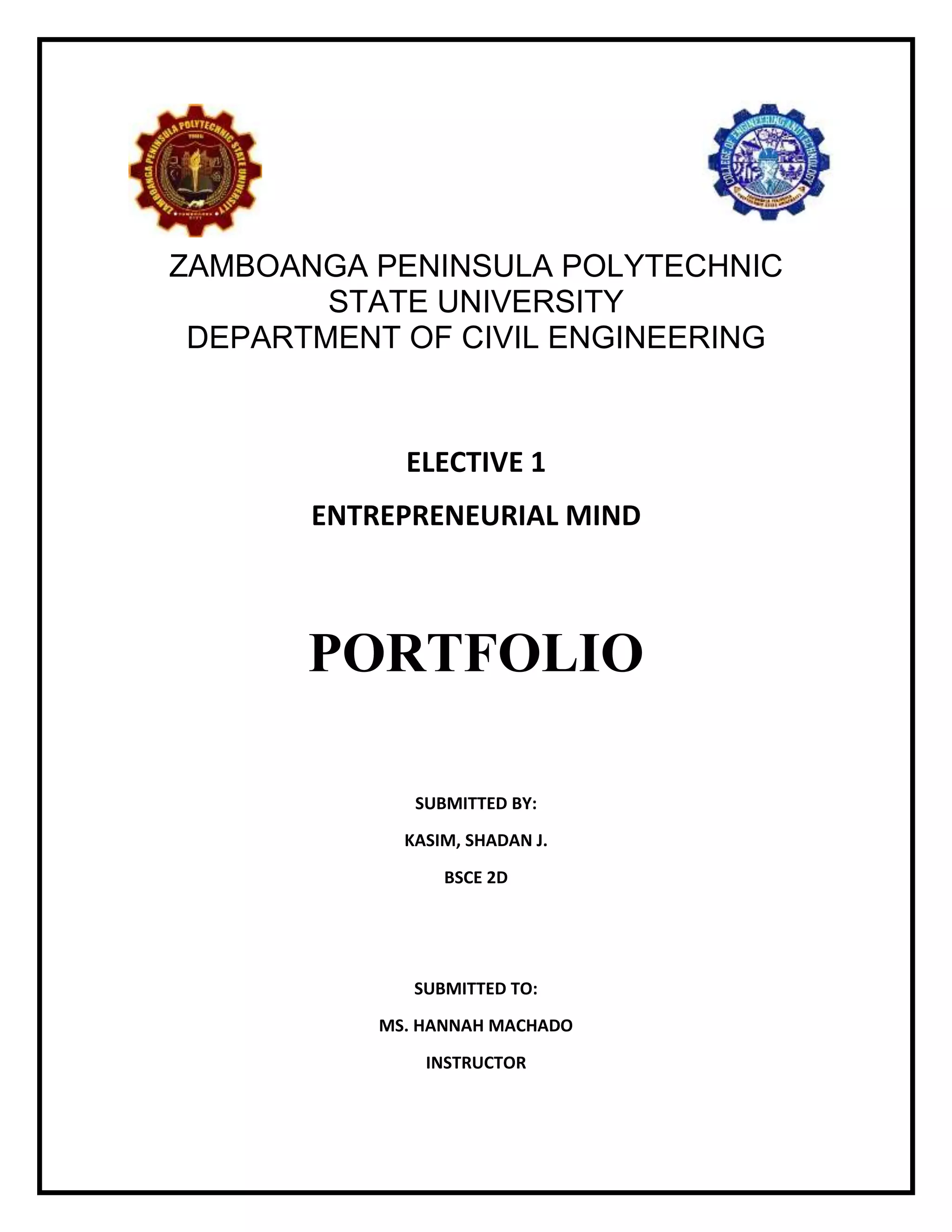 front page electTIVE 1 PORTFOLIO.docx