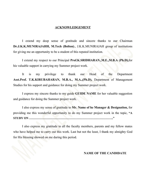 Front page format summer project | PDF