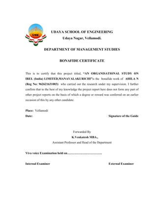 FRONT PAGE ORGANISATION STUDY.docx