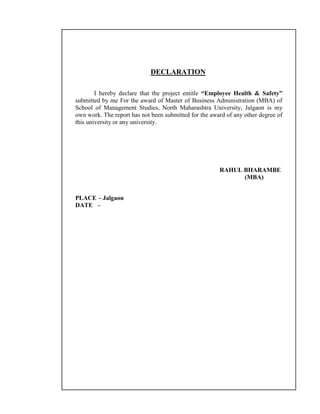 Employee health & safety SOMS | PDF