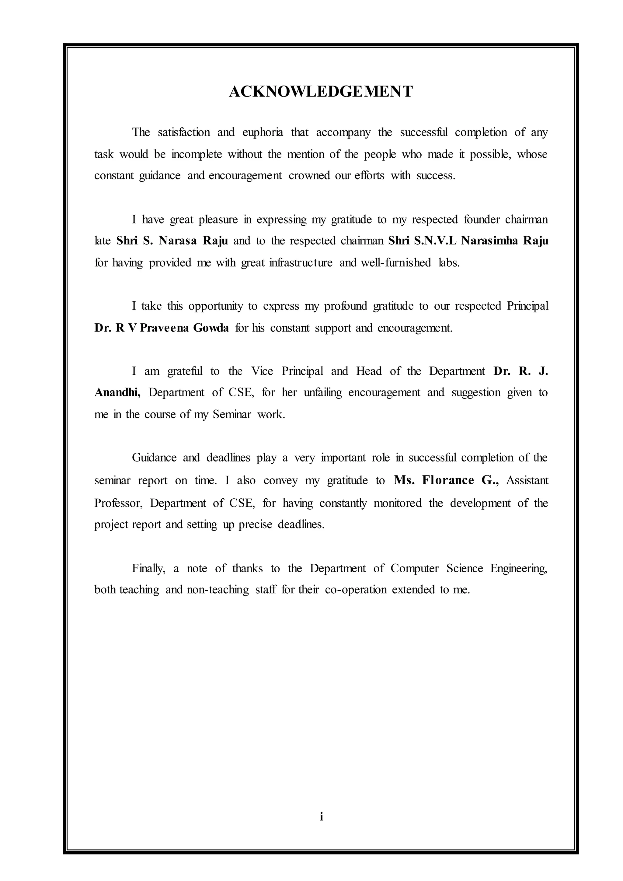 VTU FINAL YEAR PROJECT REPORT Front pages | DOCX