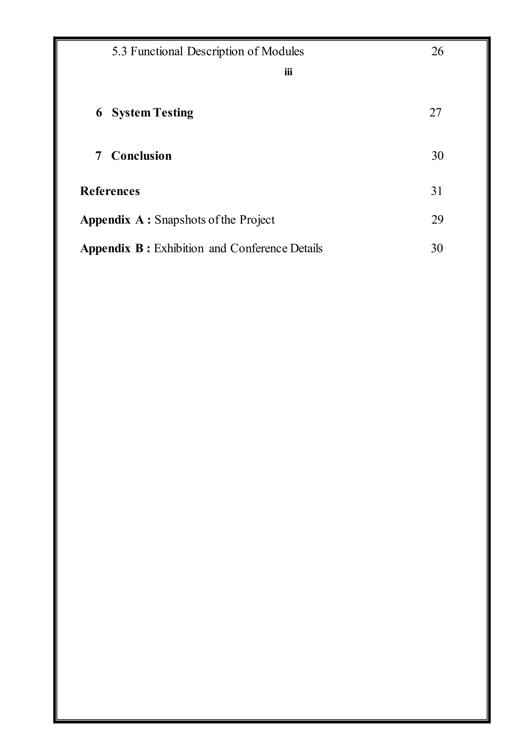 Vtu Final Year Project Report Front Pages Docx