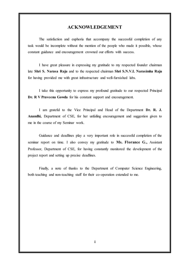 VTU FINAL YEAR PROJECT REPORT Front pages | DOCX