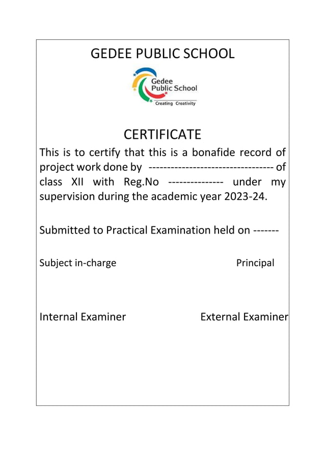 FRONT PAGES.pdf cbse investigatory project | PDF