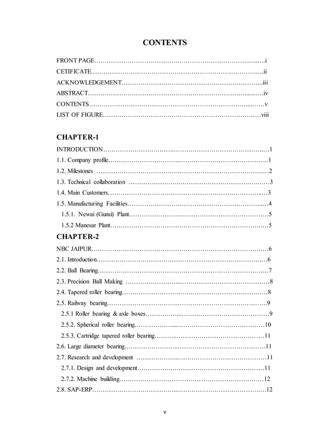 Front pages of report nbc jaipur bearing | DOCX | Physics | Science