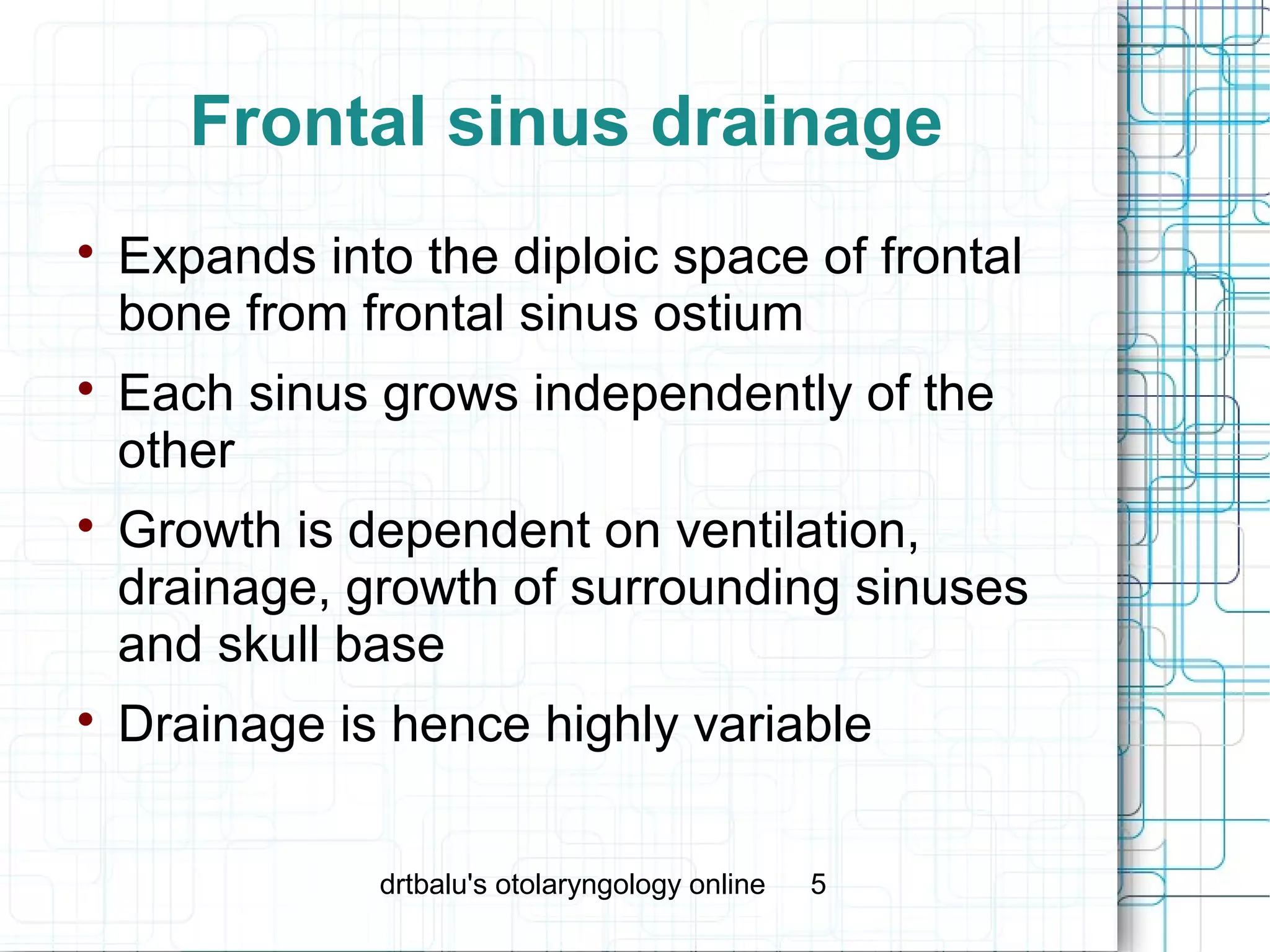 Radiological anatomy of frontal sinus | PPT