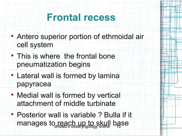 Radiological anatomy of frontal sinus | PPT