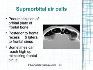 Radiological anatomy of frontal sinus | PPT