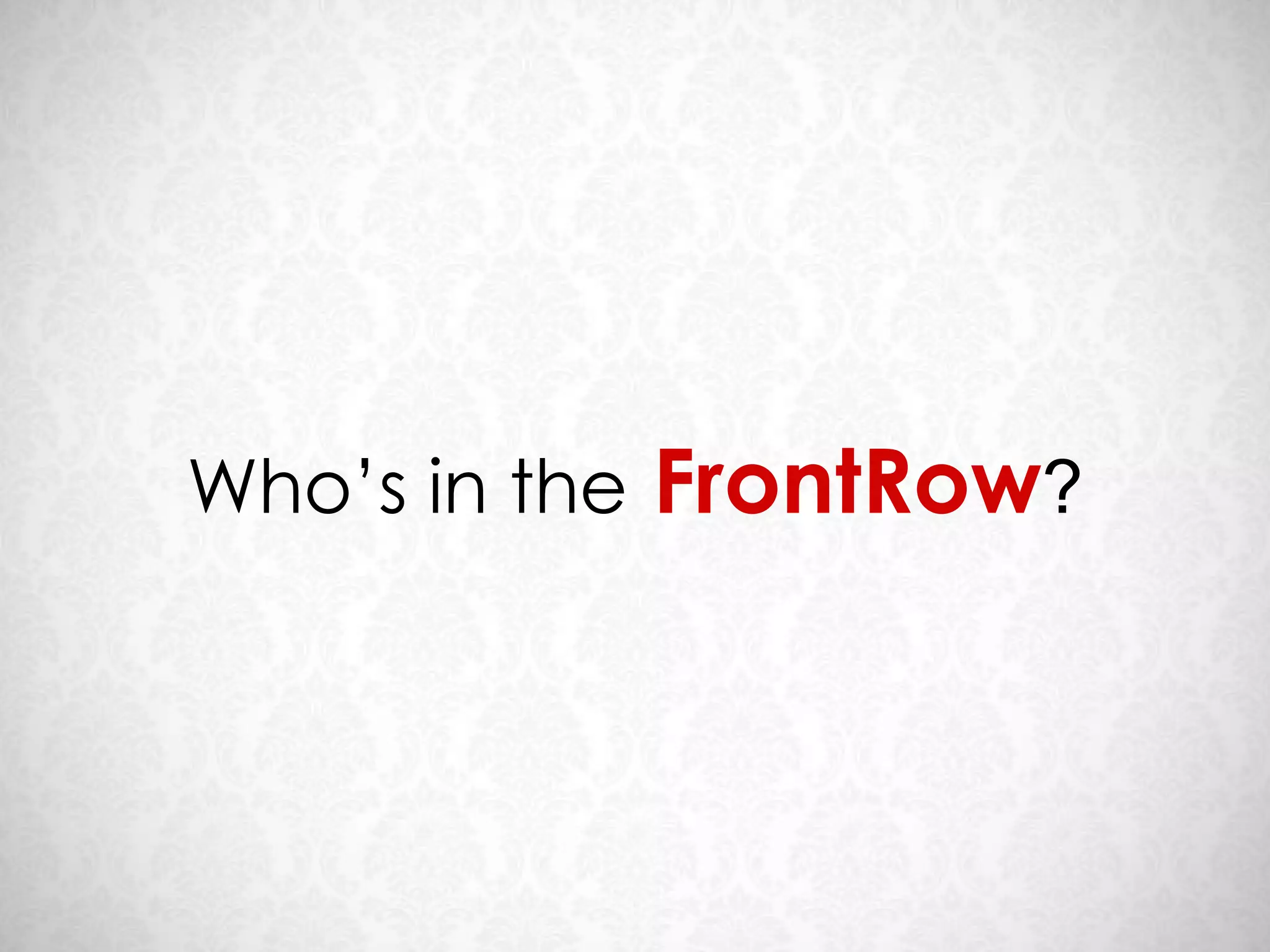 Frontrow Business Presentation | PPTX