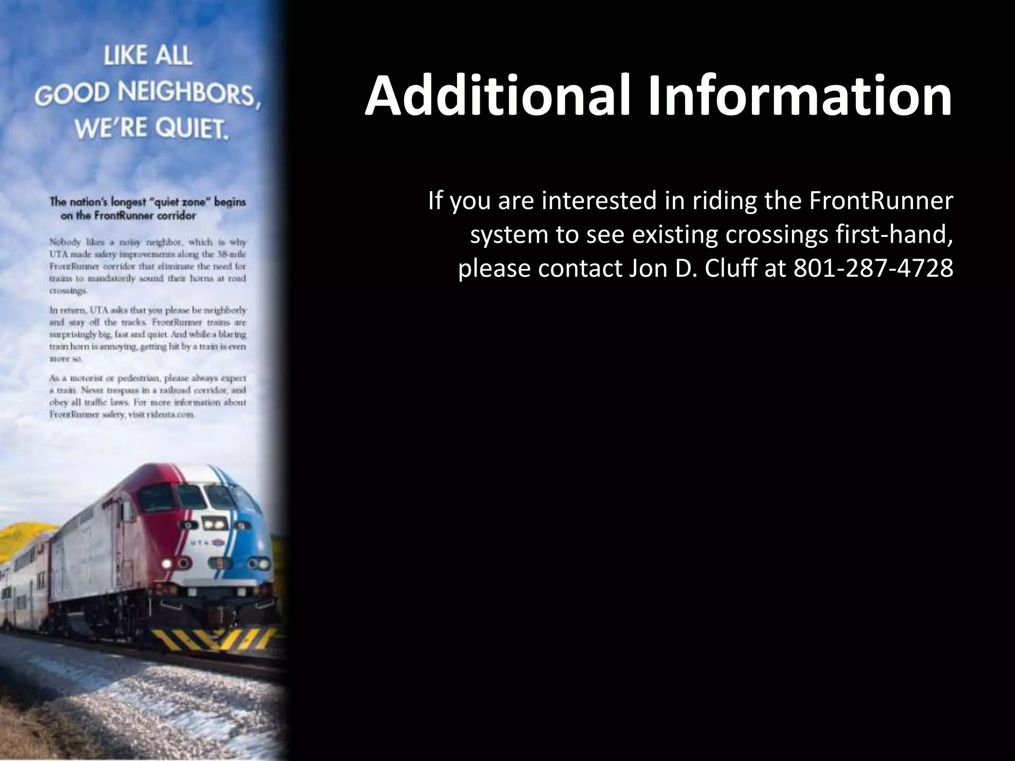 FrontRunner South Quiet Zone Overview | PPT