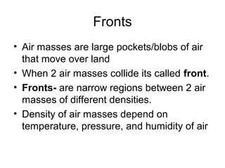 Fronts and pressure system notes of doom! | PPT