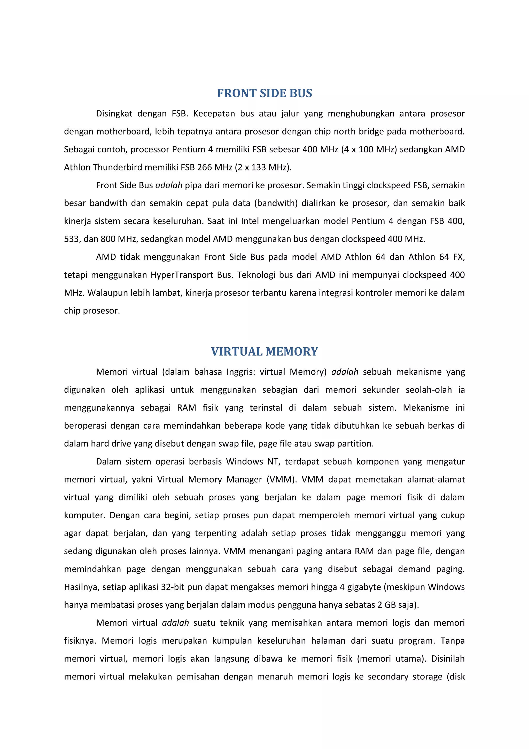 Front side bus | PDF