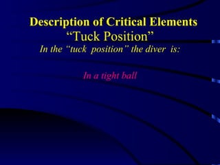 Front Somersault Tuck Position | PPT