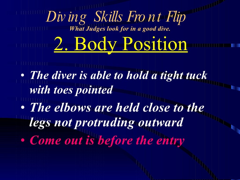 Front Somersault Tuck Position