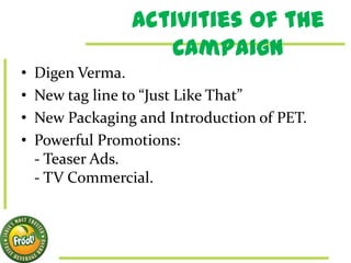 Frooti - Digen Verma Campaign | PPTX