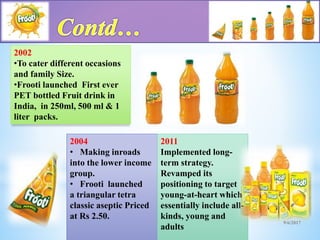 Frooti final ppt | PPTX