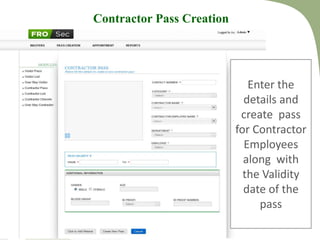 Frosec - Visitor Management Software System | PPTX