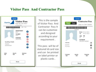 Frosec - Visitor Management Software System | PPTX