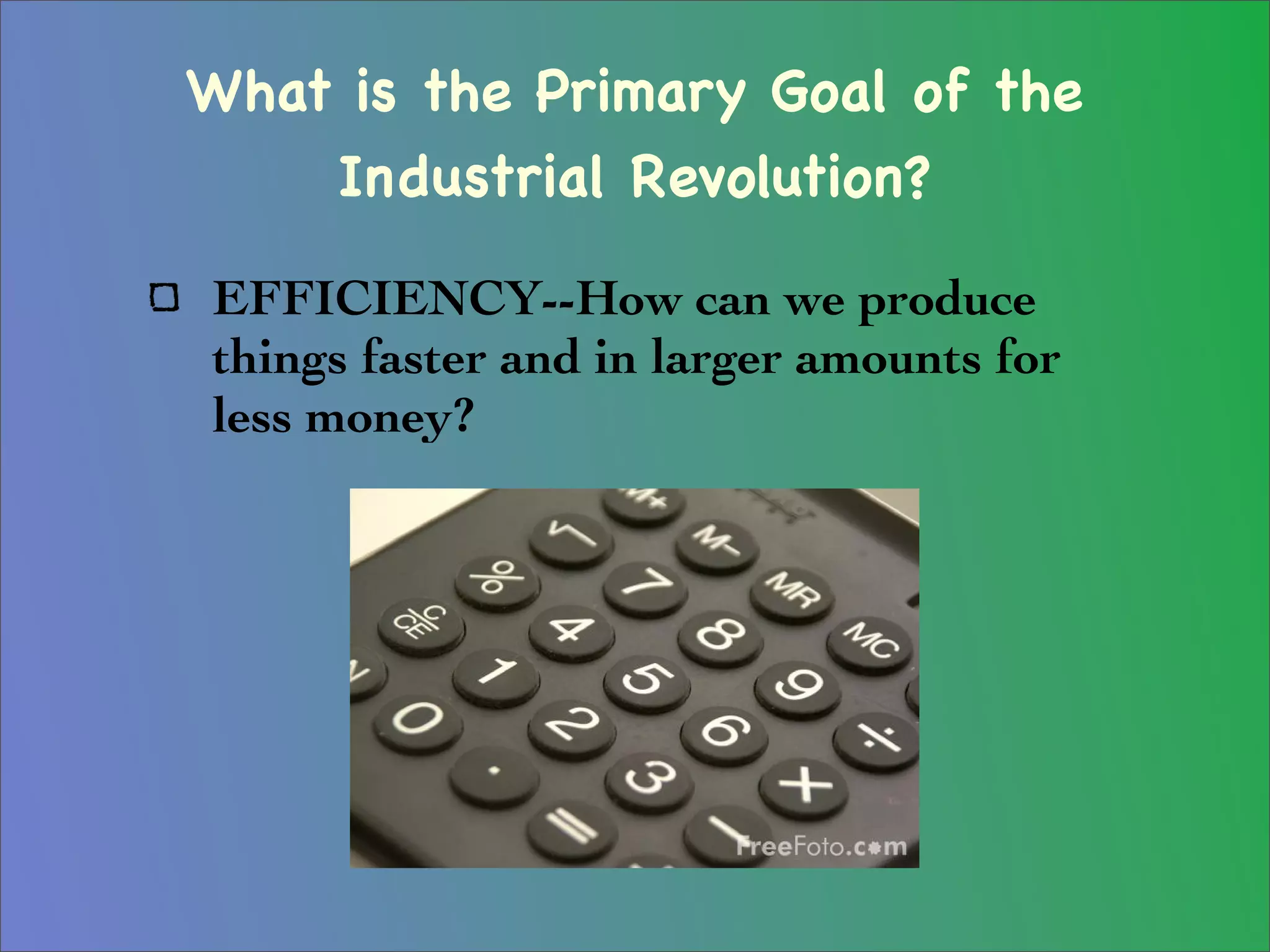 Frosh U.S. Industrial Revolution Intro | PPT