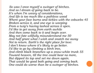 Robert Frost's Famous Poem Design: A Sonnet | PPTX