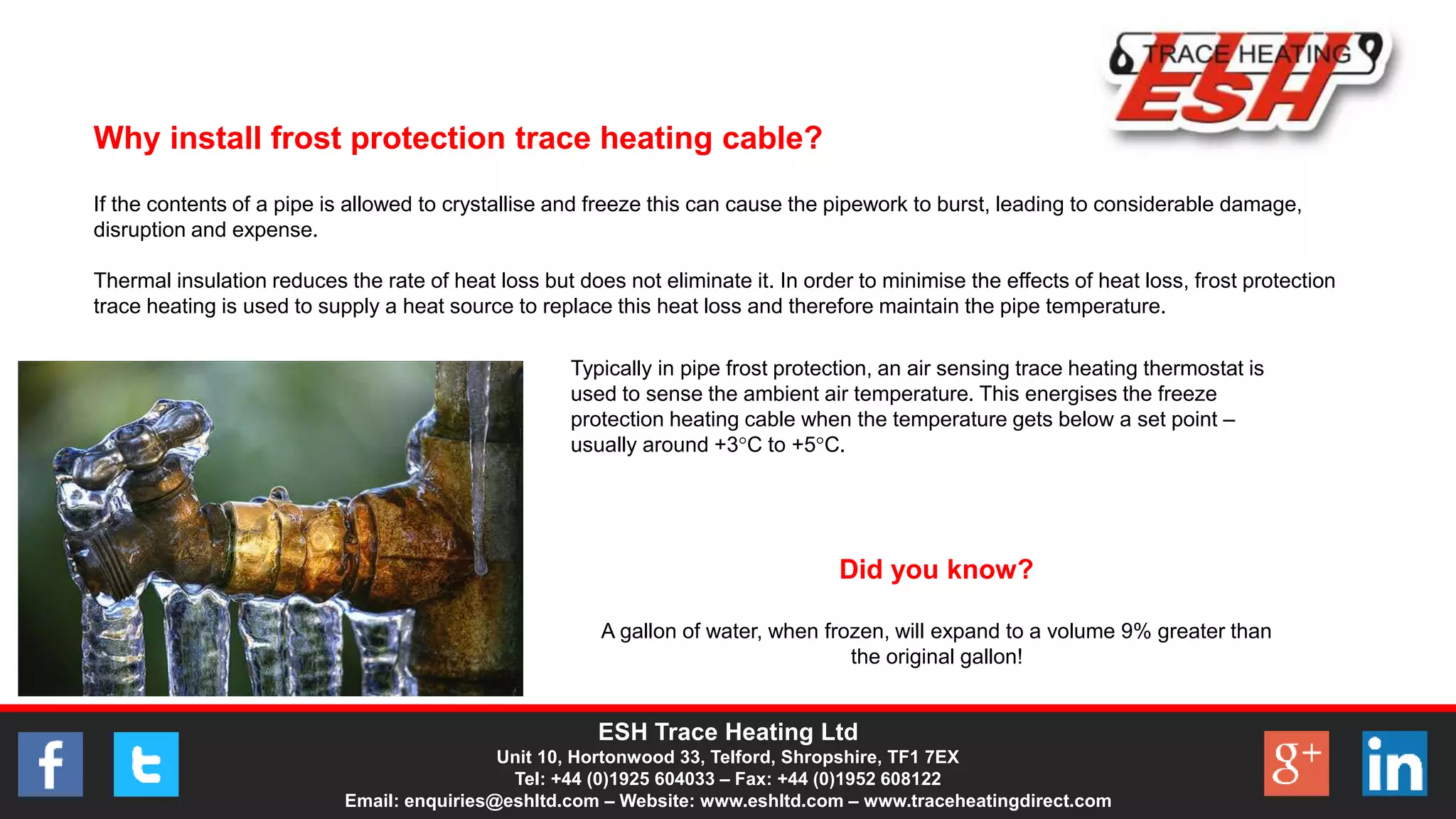 Frost Protection Trace Heating | PDF