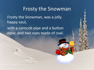 Frosty the snowman | PPTX | Desktop Publishing | Computer Software and ...