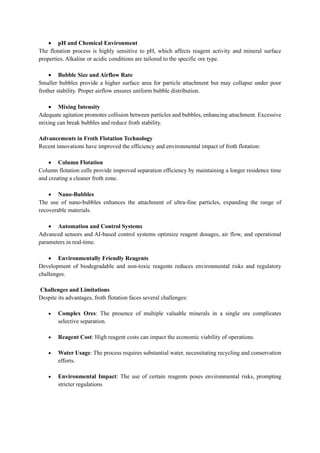 Froth Flotation: An Advanced Process in Mineral and Wastewater Treatment | PDF