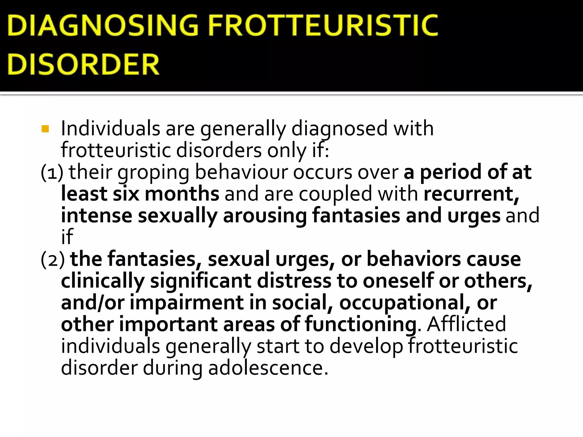 Frotteurism and Pedophilia.report | PPTX