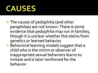 Frotteurism and Pedophilia.report | PPTX
