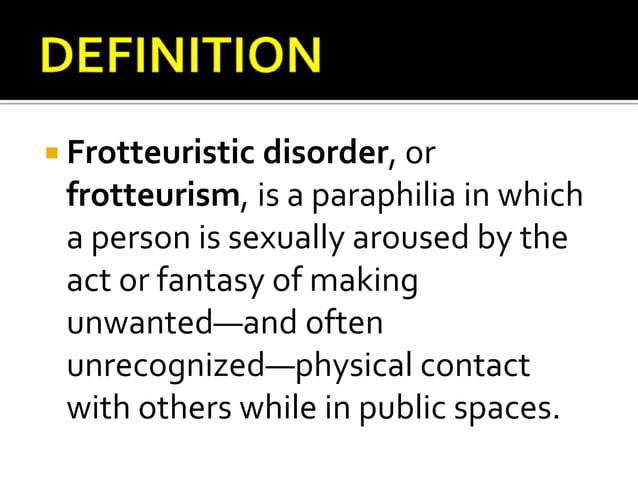 Frotteurism and Pedophilia.report | PPTX