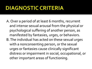 Frotteurism and Pedophilia.report | PPTX