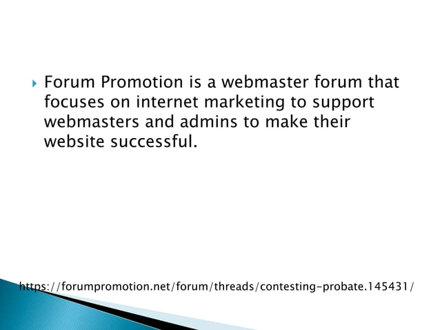 Froum promation | PPT