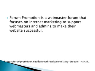 Froum promation | PPT