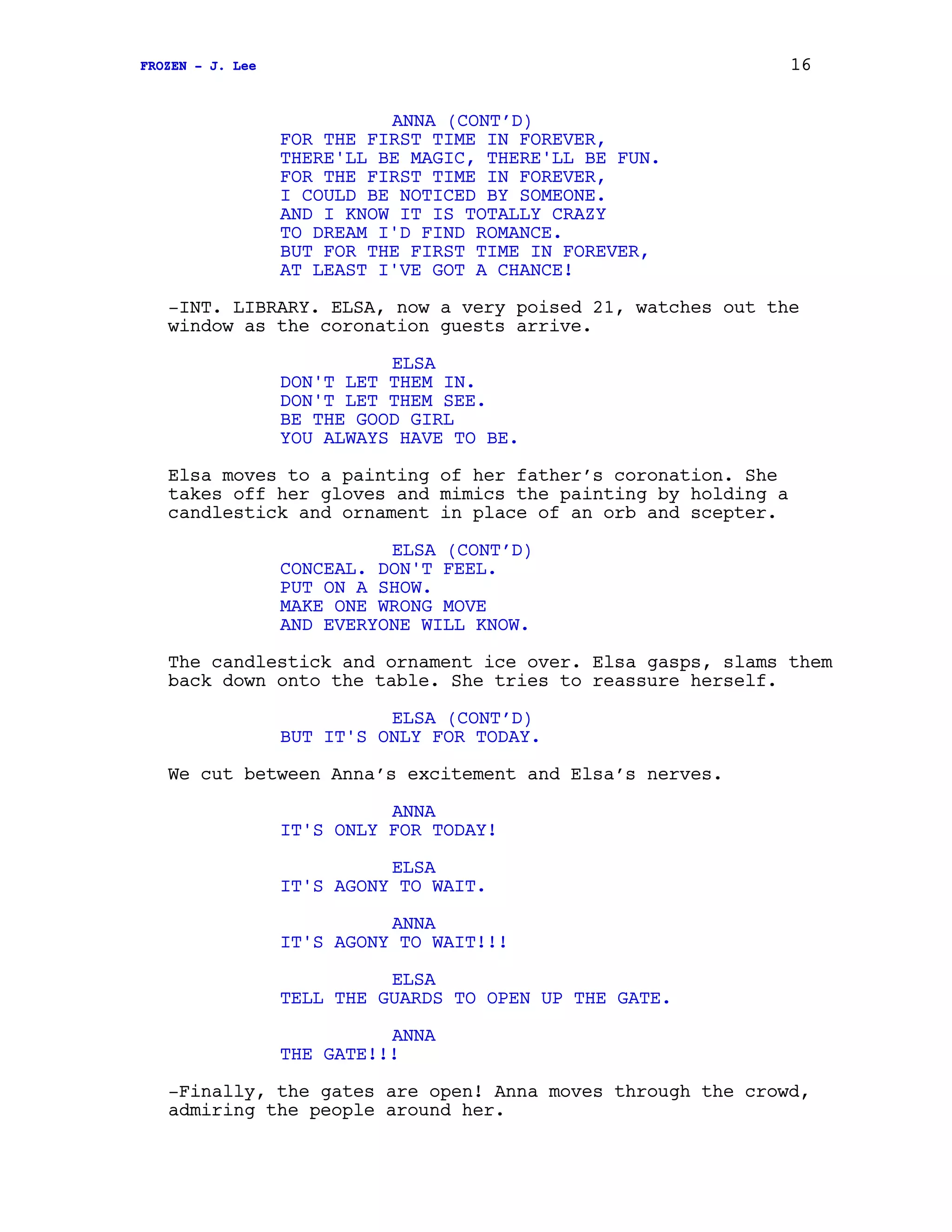 Frozen screenplay | PDF
