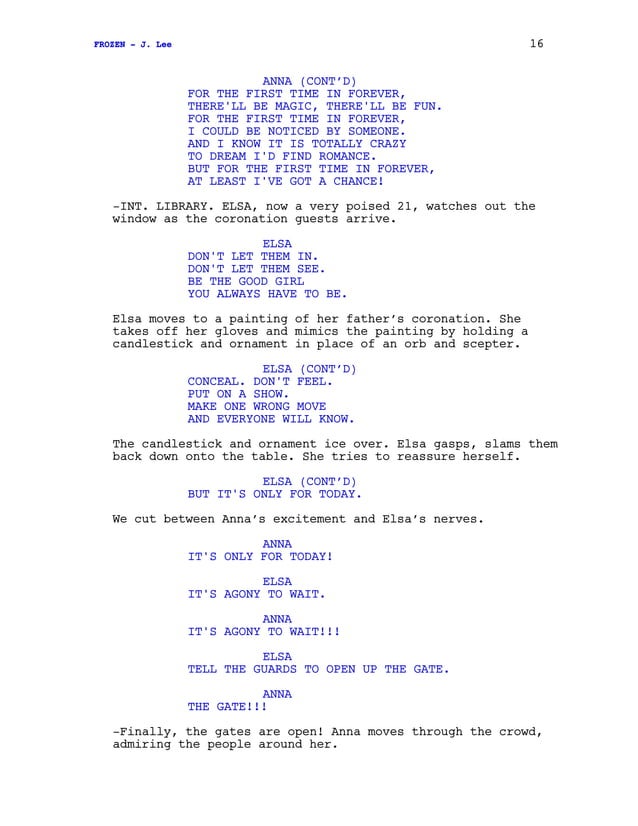 Frozen screenplay | PDF