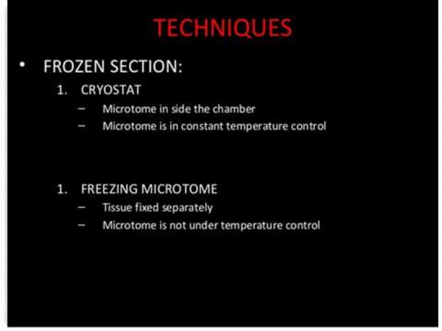 Frozen section and cryostat | PPTX