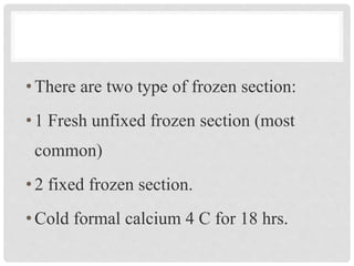 Frozen section and cryostat | PPTX