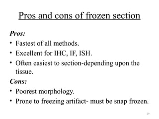 FROZEN SECTION ppt in which method is described in detail | PPTX