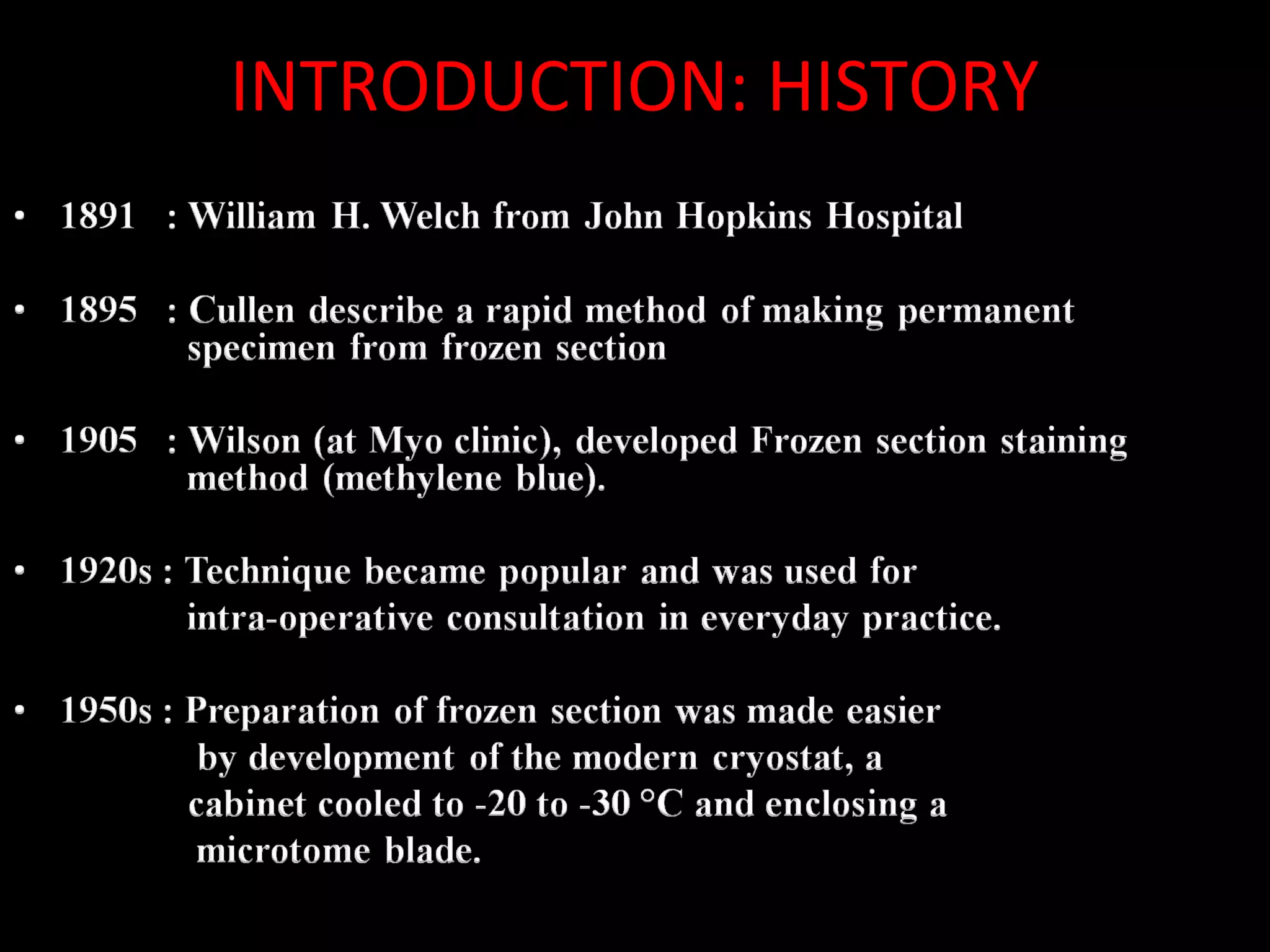 Frozen section overview and application | PPT