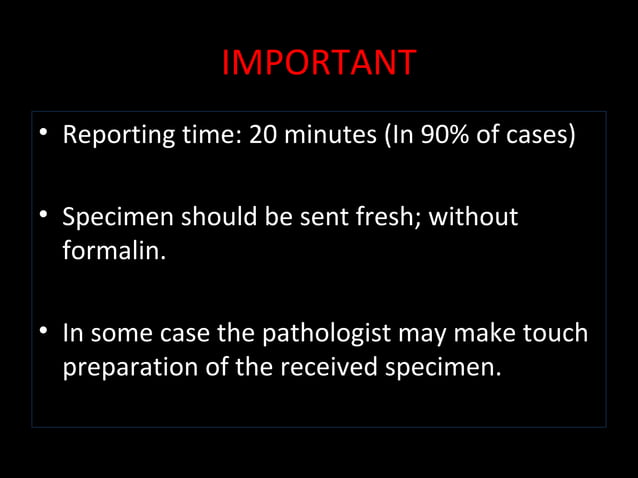 Frozen section overview and application | PPT