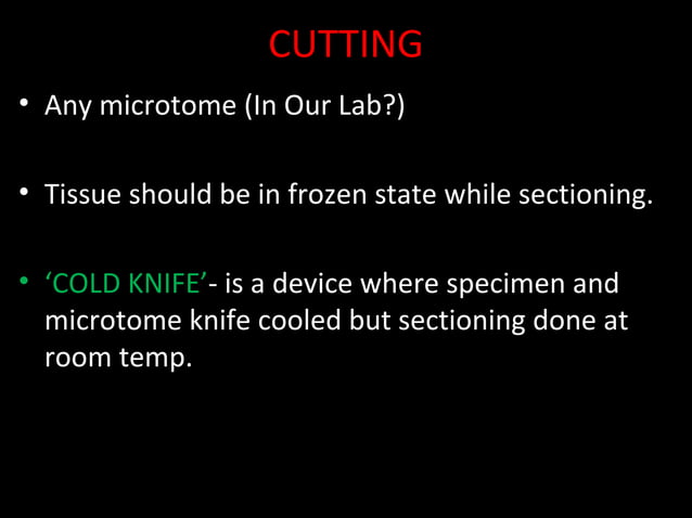 Frozen section overview and application | PPT