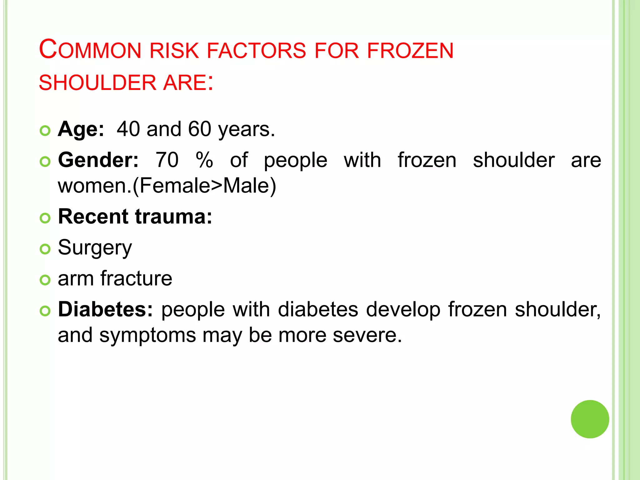 Frozen Shoulder Ppt