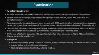 Frozen shoulder BY MIN^ED ACADEMY | PPTX
