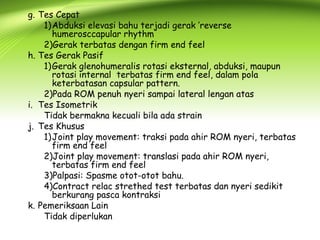 asuhan fisioterapi frozen shoulder | PPT