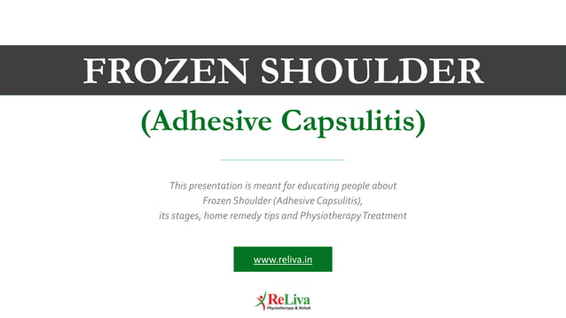 Frozen shoulder ppt adhesive capsulitis | PDF | Physical Therapy | Wellness