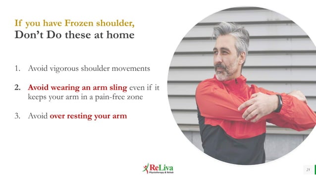 Frozen shoulder ppt adhesive capsulitis | PDF | Physical Therapy | Wellness