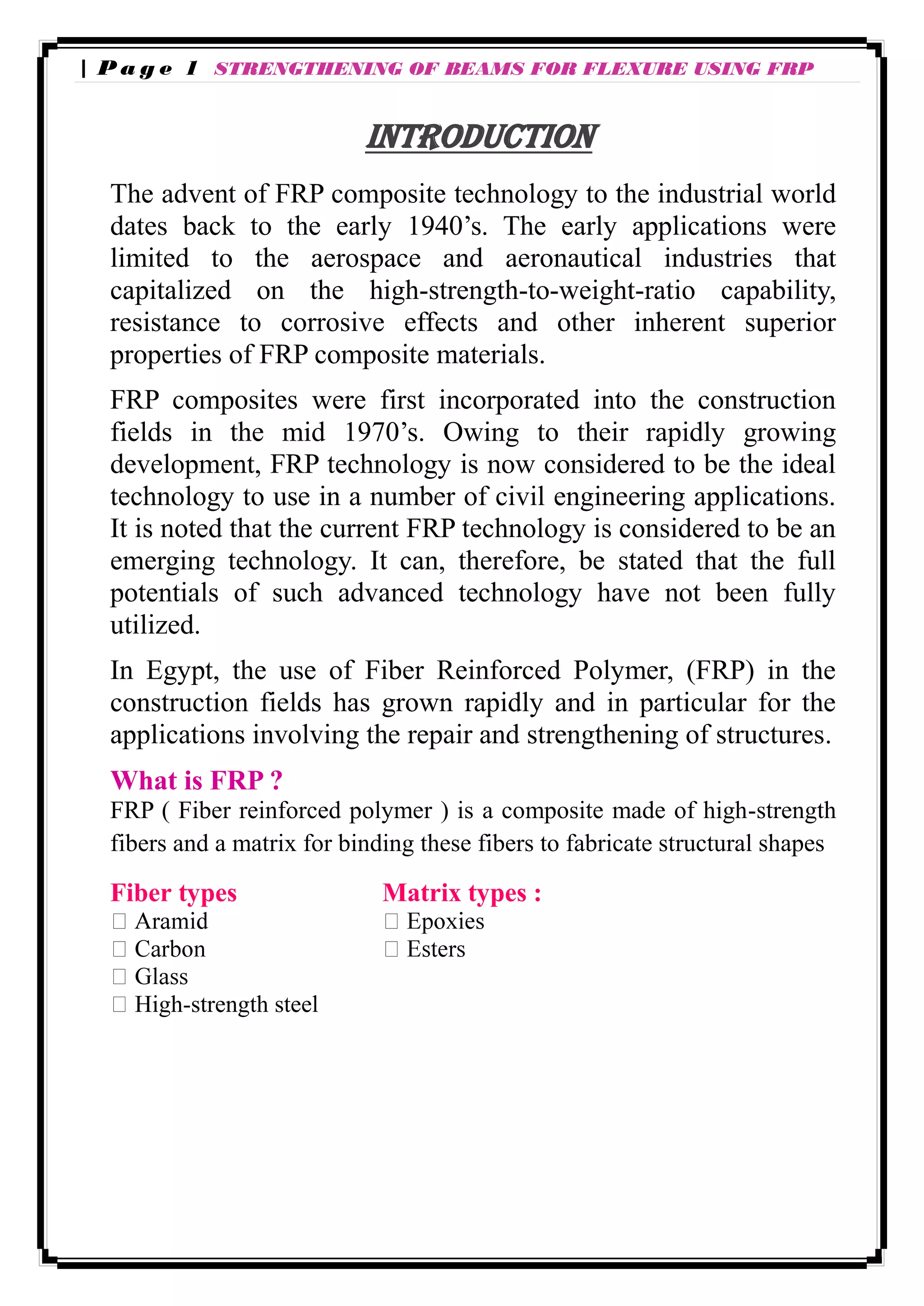FRP according to Egyptian FRP code | PDF