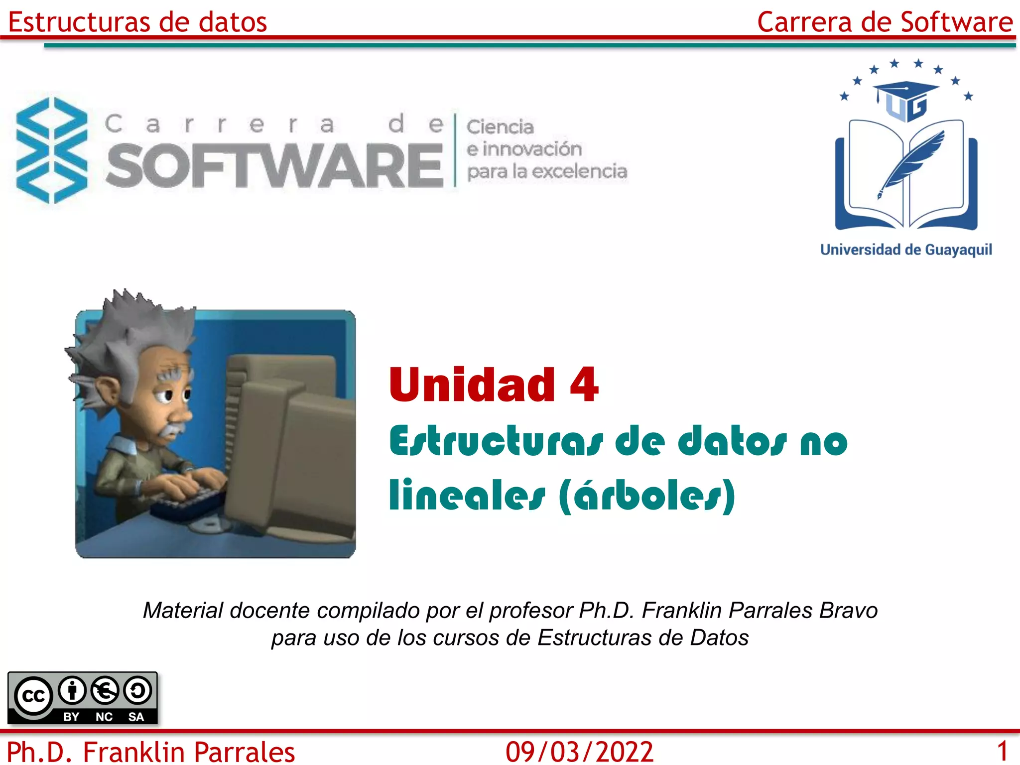 ED Unidad 4: Estructuras de datos no lineales (árboles) | PDF