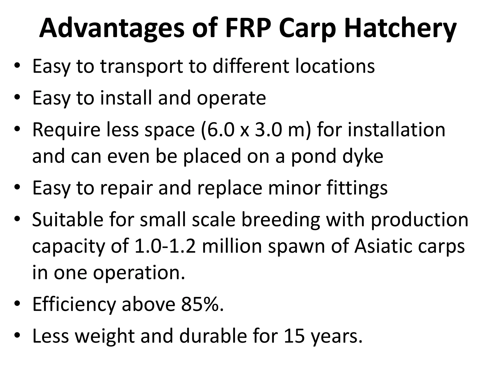 Frp carp hatchery | PPTX