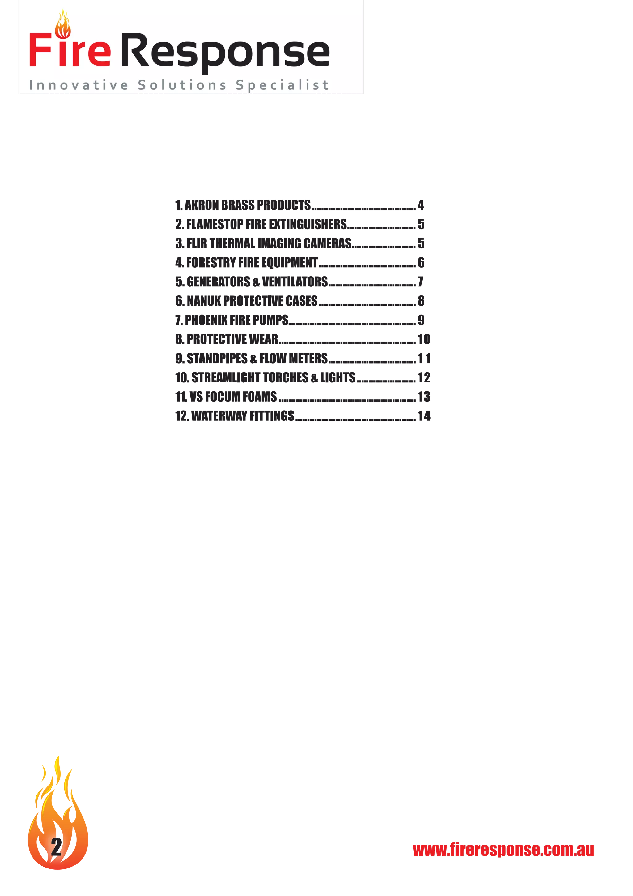 Fire Response products catalogue | PDF